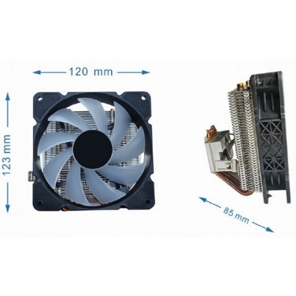 GEMBIRD CPU-HURACAN-ARGB-X140 UNI kuler 100W 120mm.Fan +/-1600rpm ...