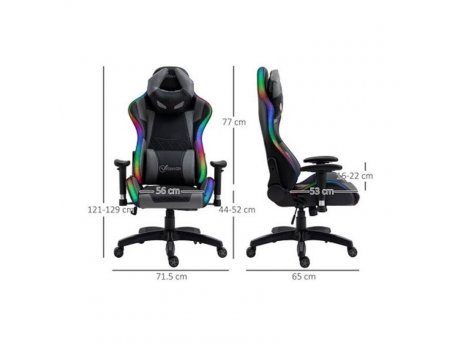 AULA Gaming stolica F8041, crno-siva RGB | cena, akcija