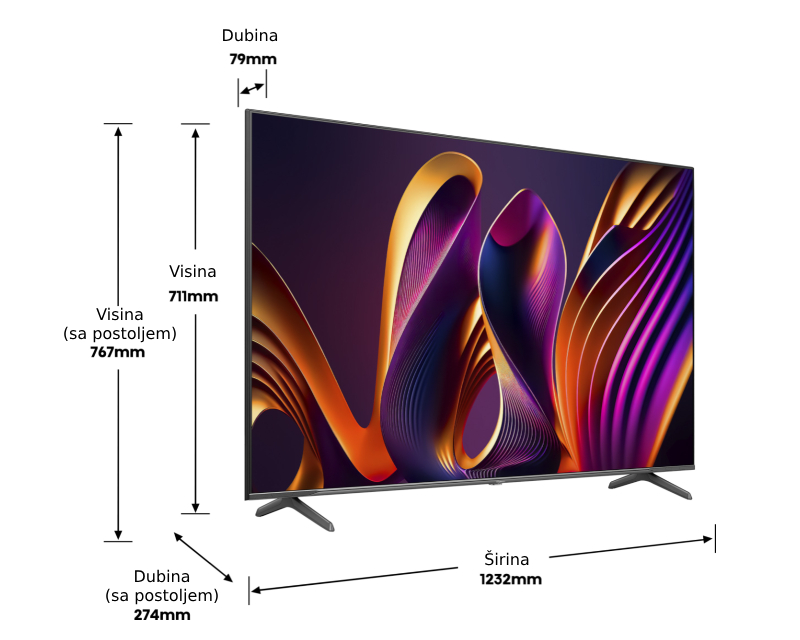 Hisense Televizori : HISENSE 75 inča 75E7NQ PRO QLED 4K ...