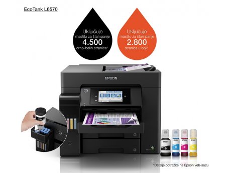 EPSON EcoTank L6570 Wi-Fi Duplex Multifunction ADF InkTank ...