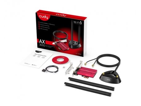 CUDY WE4000 AX3000 Wi-Fi 6 Bluetooth 5.0 PCIe Adapter mrežna ...