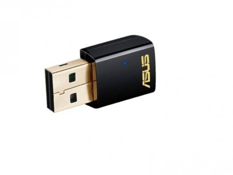 ASUS USB-AC51 AC Dual-band Wireless-AC600 USB Adapter, WPS,