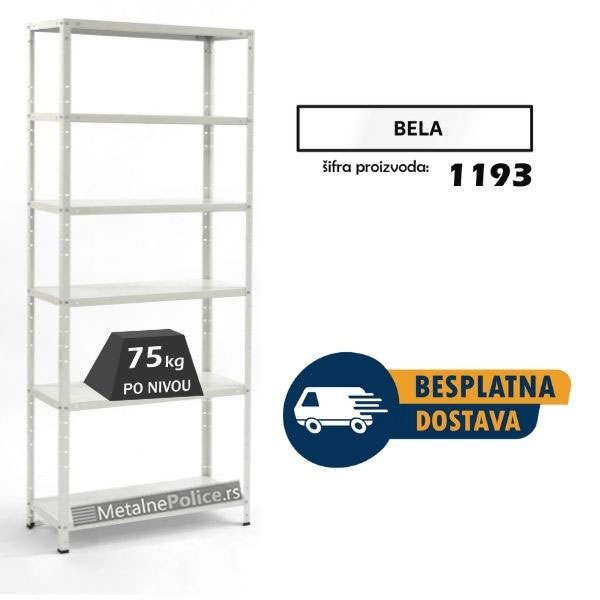 Metalne police : Polica metal-metal 180x75x30cm, 6X75kg ...