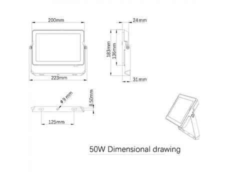 Spoljna rasveta : PHILIPS Projectline floodlight 50W 4000K,