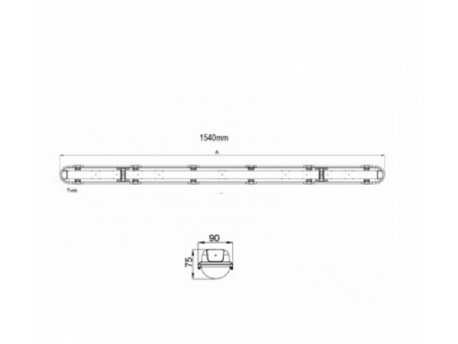 Spoljna rasveta : BBLINK VODODIHT LED LG258A 56W 6500K IP65
