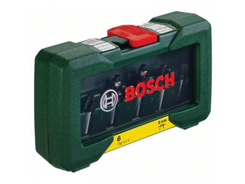 BOSCH zeleni alat 6-delni set TC glodala (6 mm prihvat)