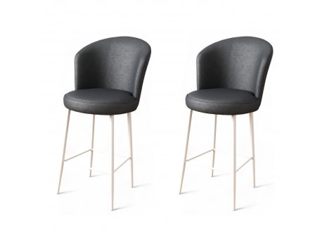 Stolice : HANAH HOME Set 2 barske stolice Uras Anthracite ...