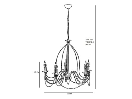 Lusteri : OPVIQ Berfin 5 Li Eskitme Rustik