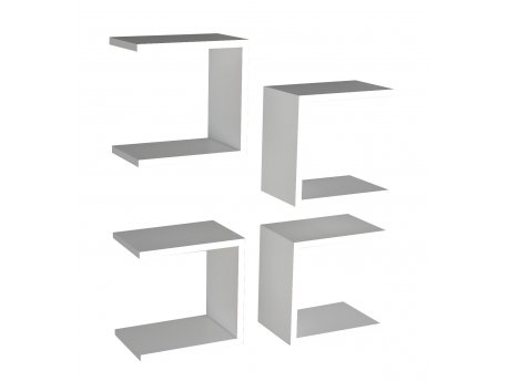 Police i komode : HANAH HOME Zidna polica Base White