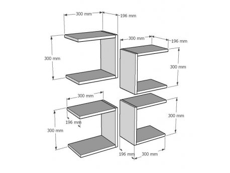 Police i komode : HANAH HOME Zidna polica Base White